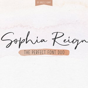 Sophia Reign Font Duo, Signature Cursive Script - Etsy