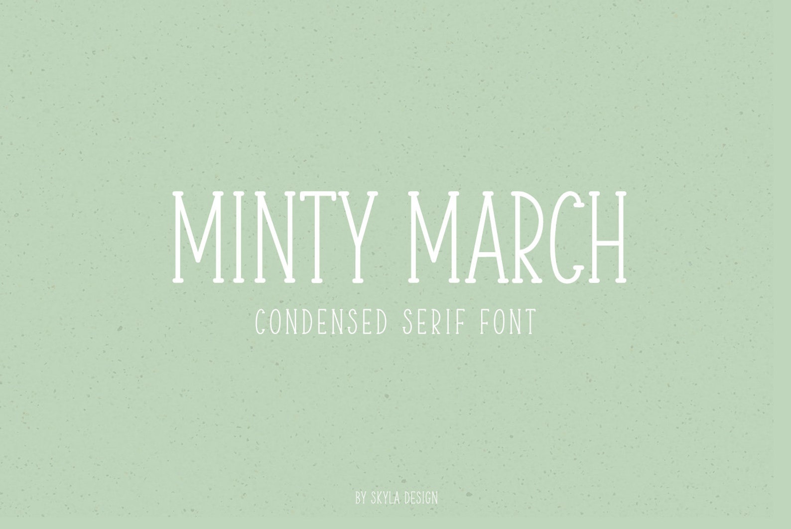Minty March condensed serif font | Etsy