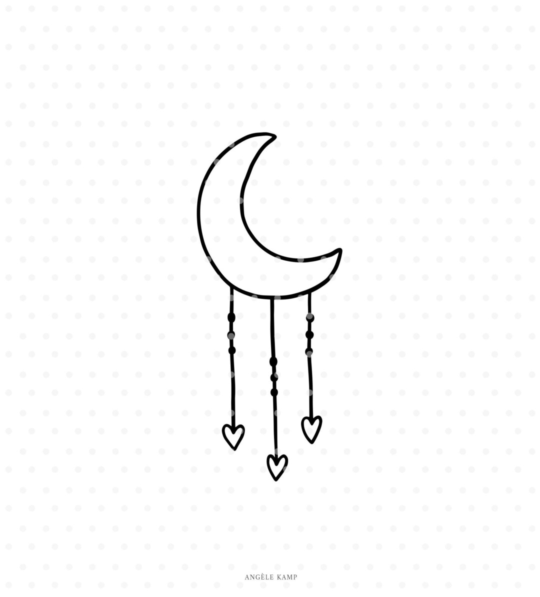 Moon Hearts Svg Cut File, Baby Boho Nursery - Etsy