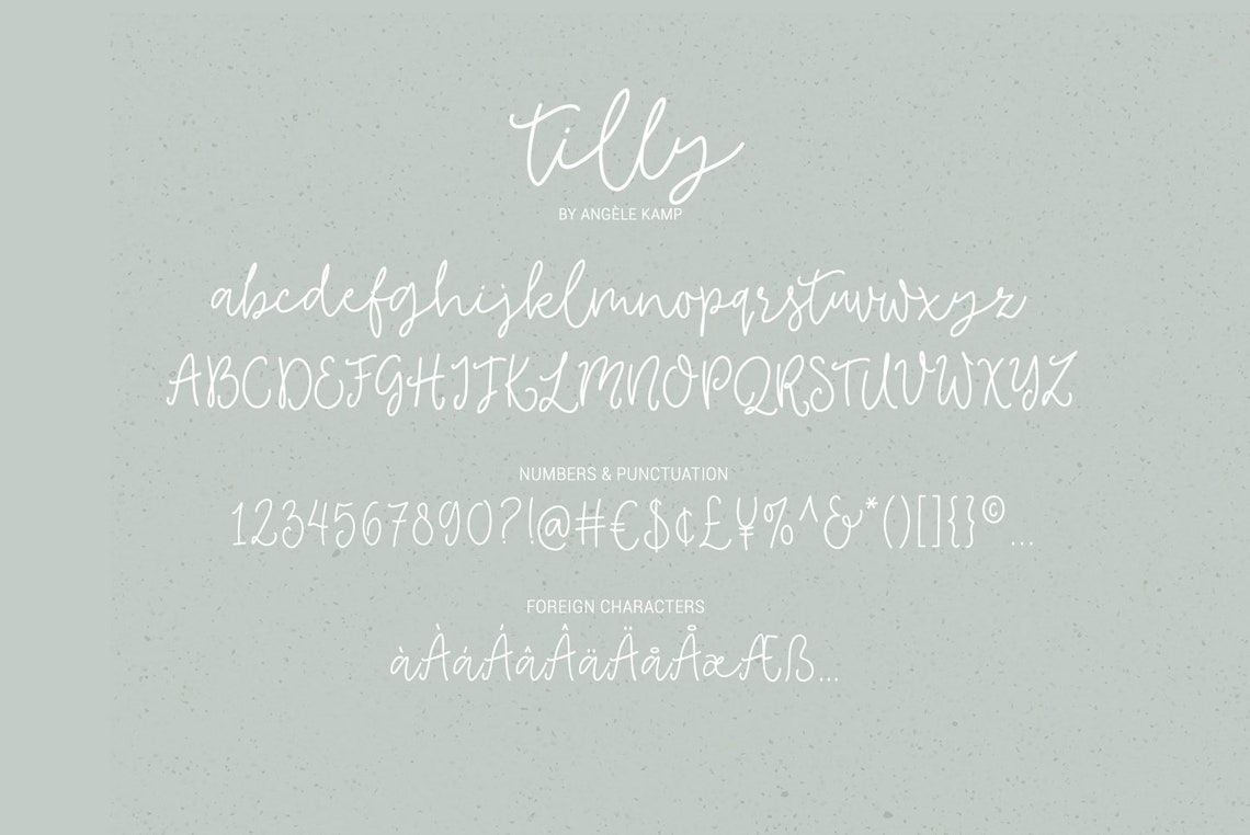 Tilly Lovely Font & Bonus Clipart - Etsy