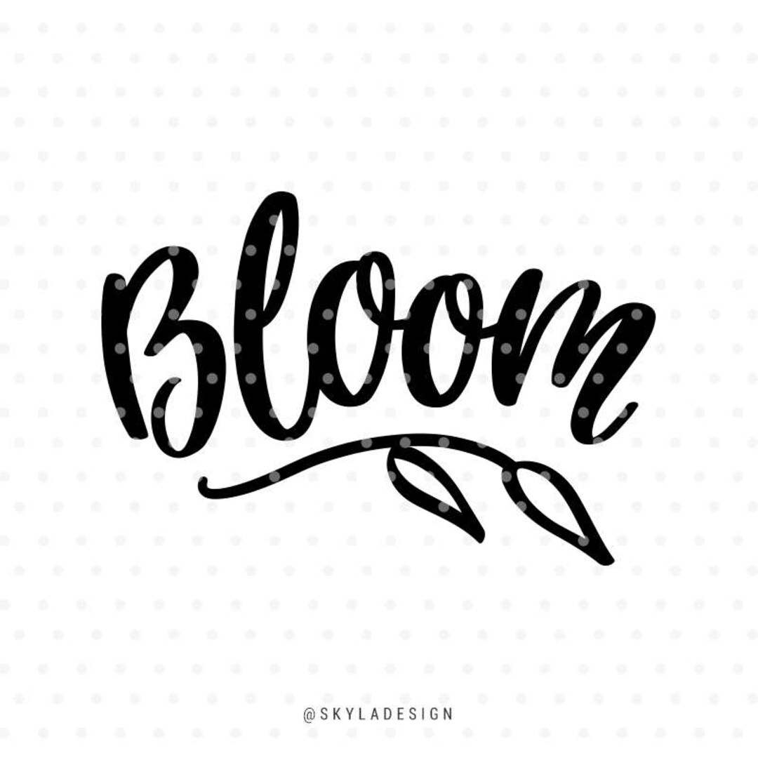 Bloom SVG Cut File Leaf Clipart - Etsy