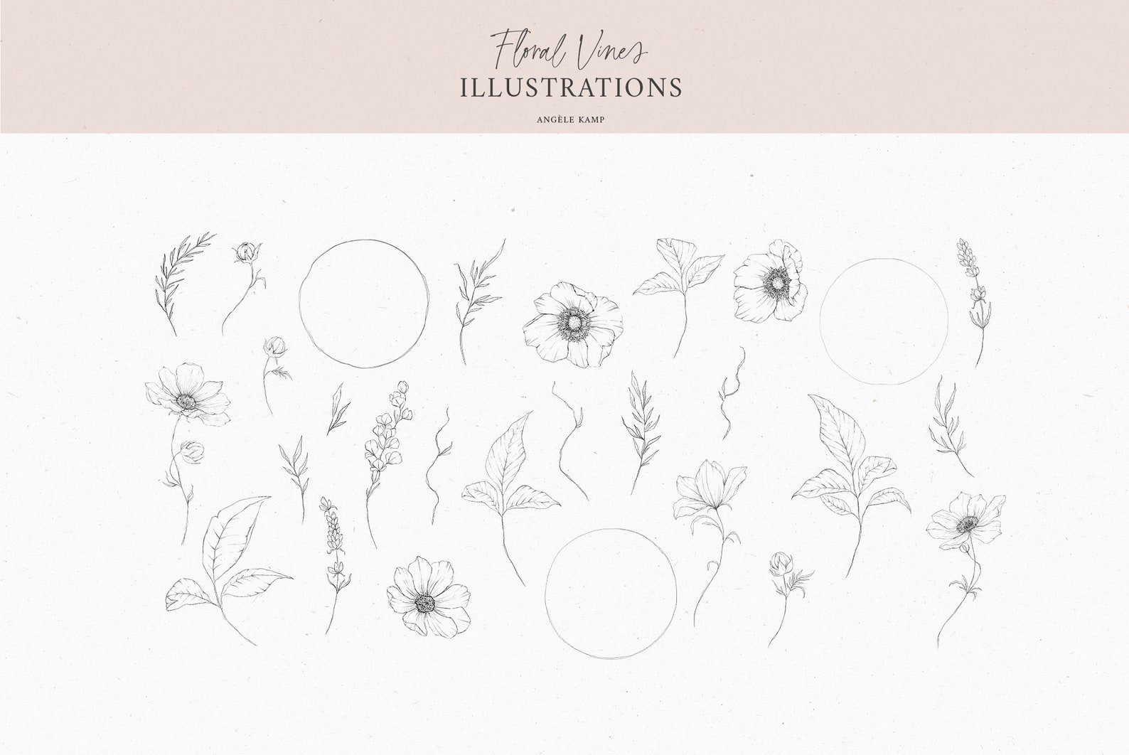 Floral Vines Botanical Watercolor Art & Illustration Clipart - Etsy