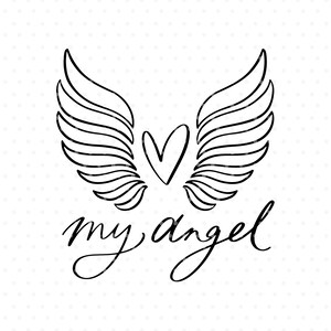 My Angel Heart Wings Svg Cutfile, Nursery Wall Art - Etsy