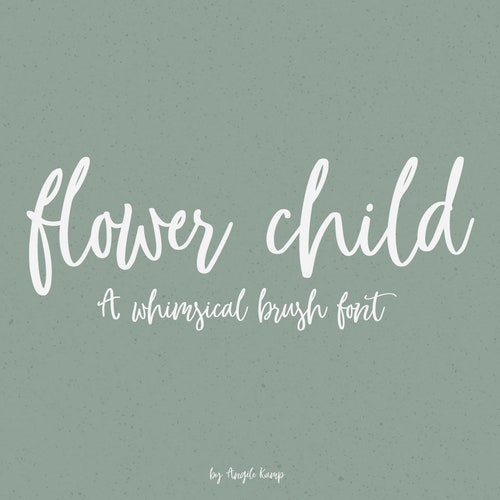 Flower Child Whimsical Brush Font - Etsy