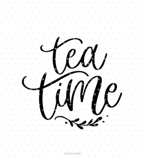 Tea Time Laurel Svg Cut File Clipart - Etsy UK