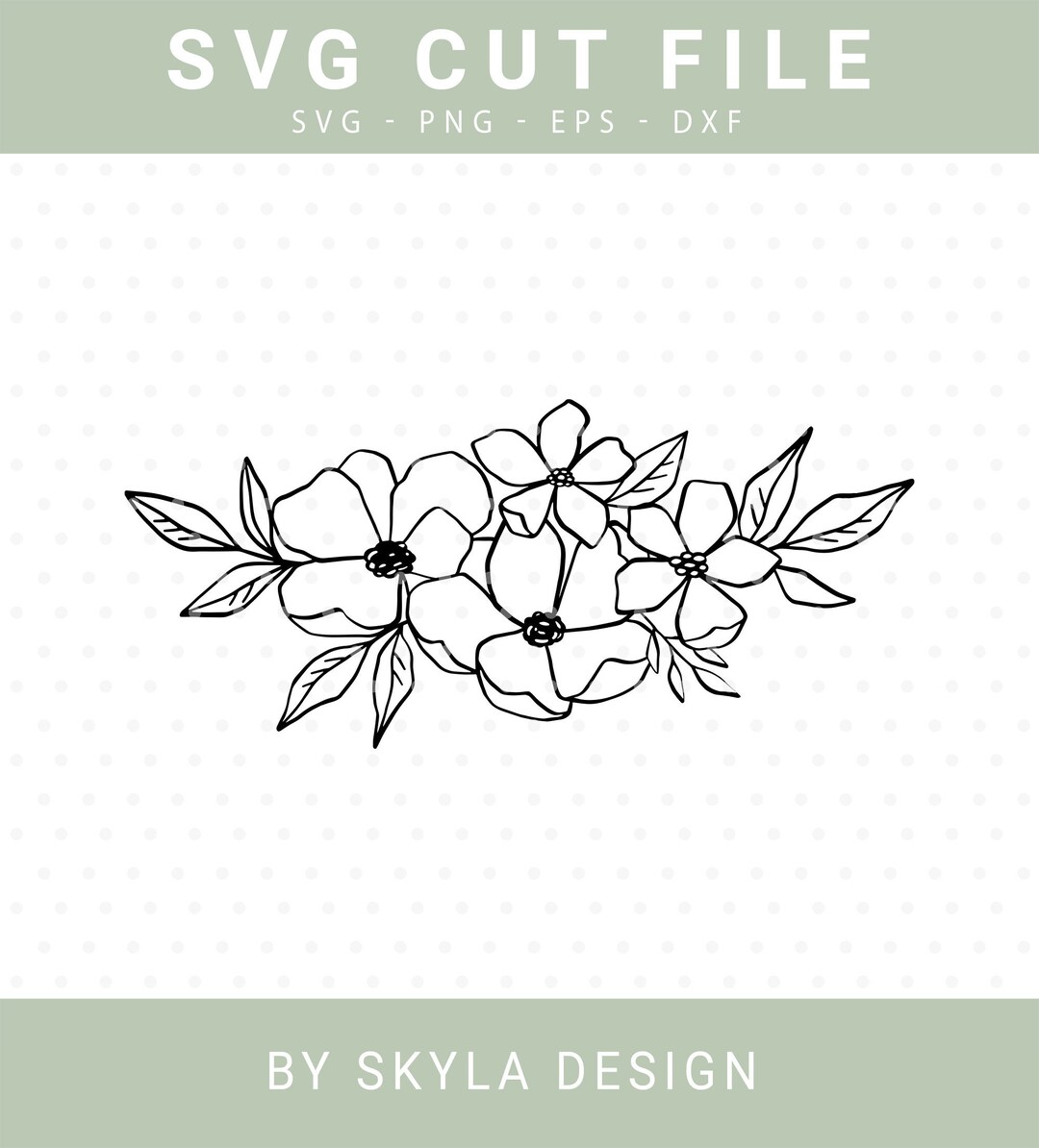 Spring Flower Bouquet Svg Cutfile - Etsy