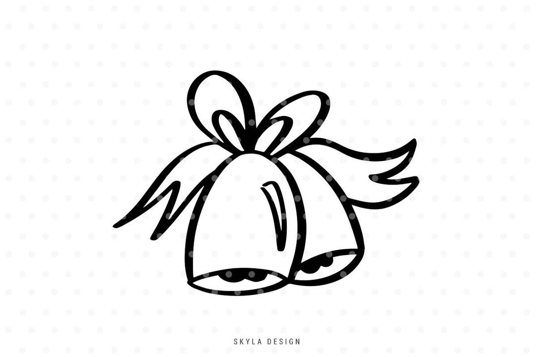 Christmas Bells SVG, Clip Art Svg Cut File, Bells Svg, Bow Svg, Clipart ...