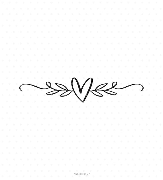 Heart Flourish Svg Cut File Etsy Norway