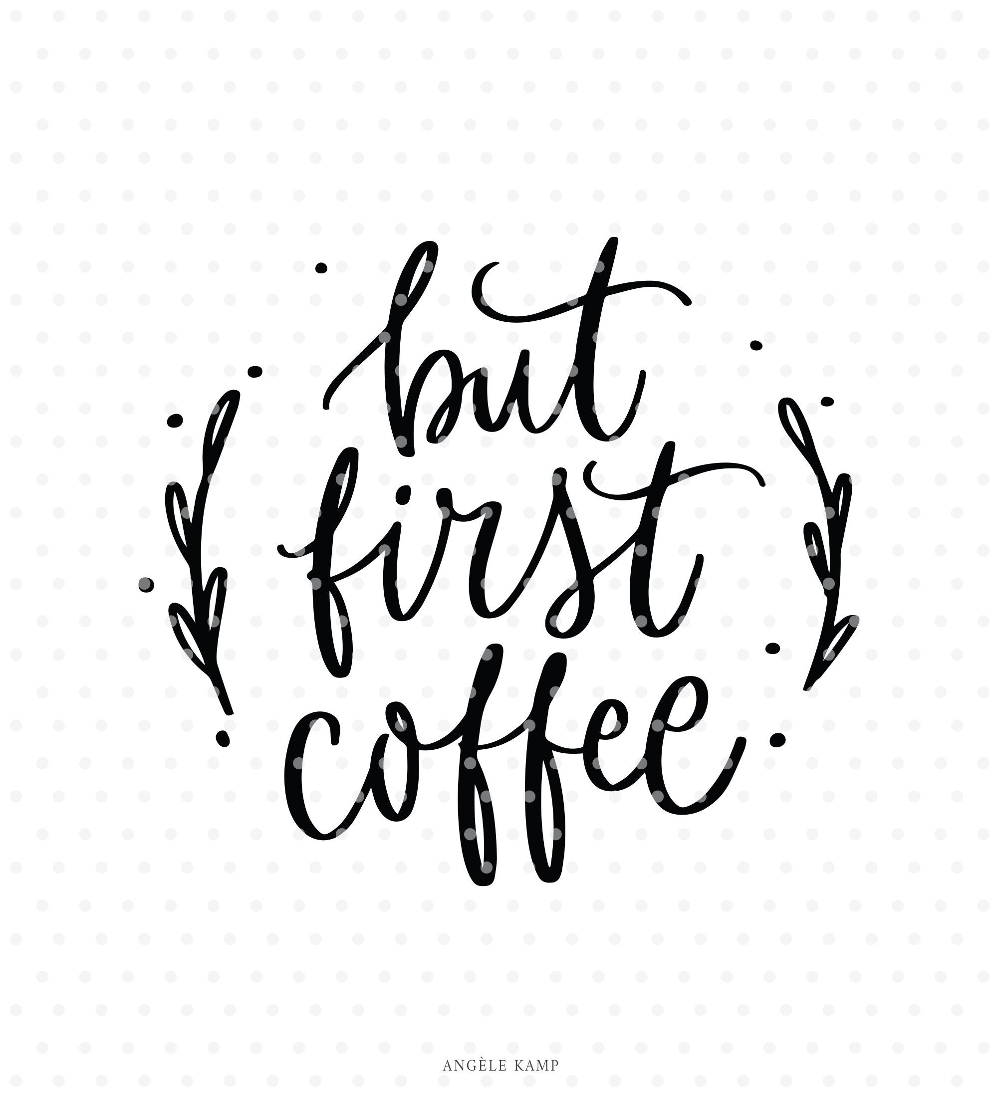 But First Coffee Svg Cutfile for Silhouette and Cricut - Etsy
