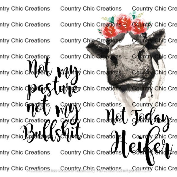 Not My Pasture Not My Bullshit Svg - Etsy