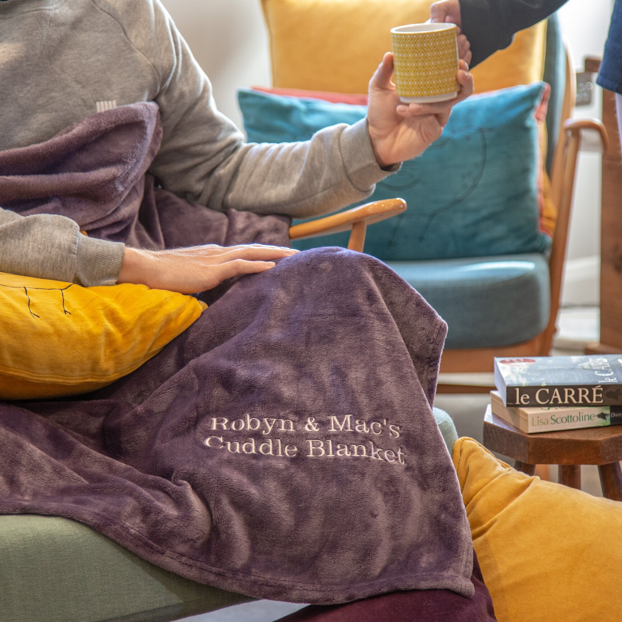 Personalised Embroidered Snuggle Throw - Etsy UK