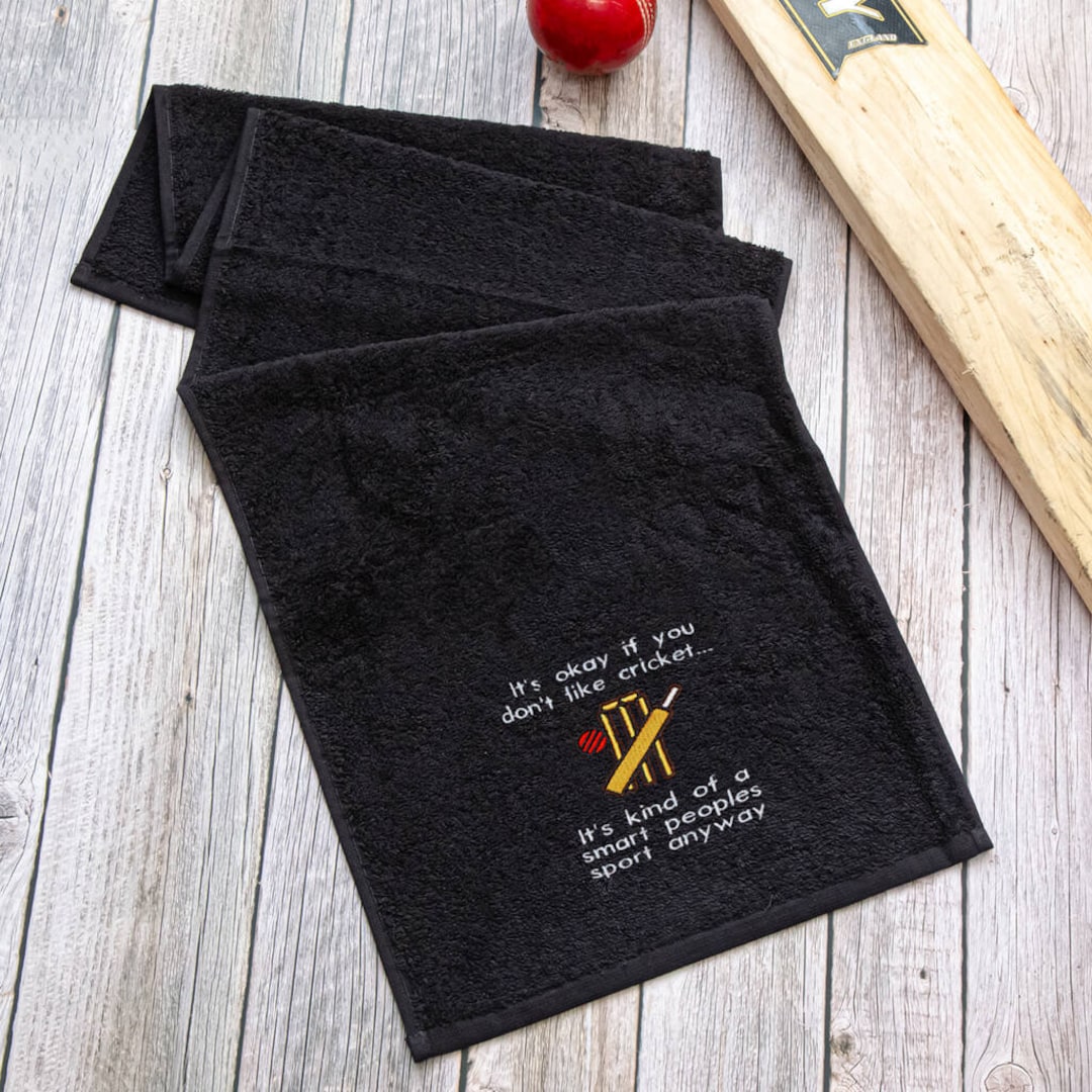 Sports Towel With Cricket Logo - Etsy