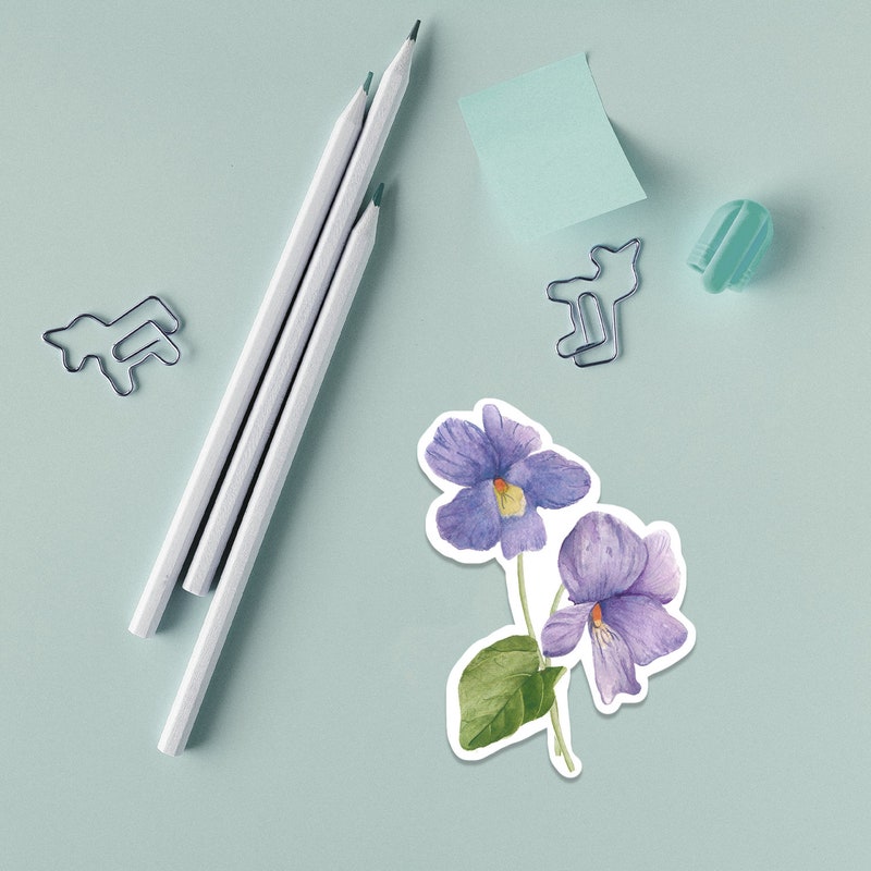 Violet Flower Decal - Etsy