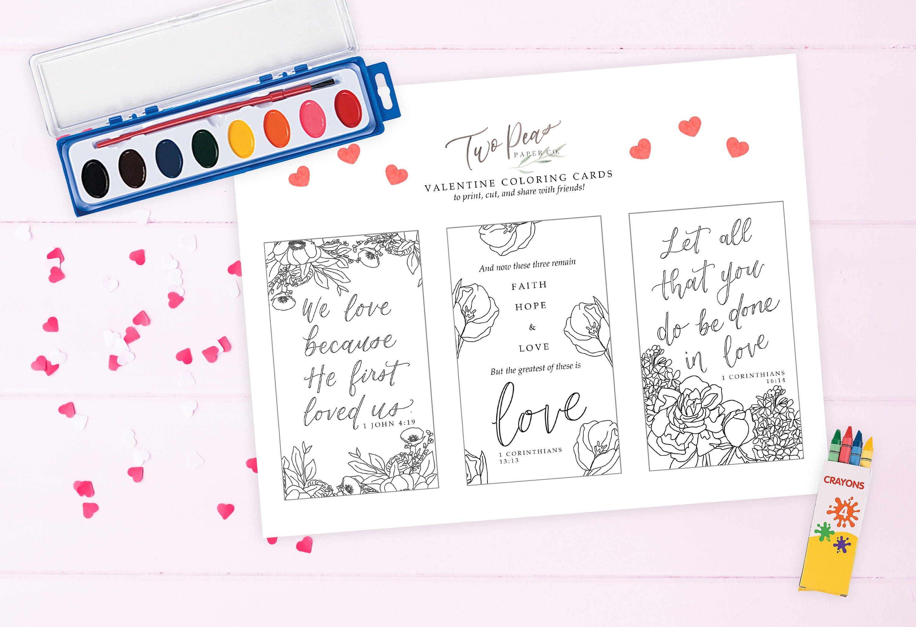 Hoja para colorear Versículo bíblico Caligrafía floral - Etsy México