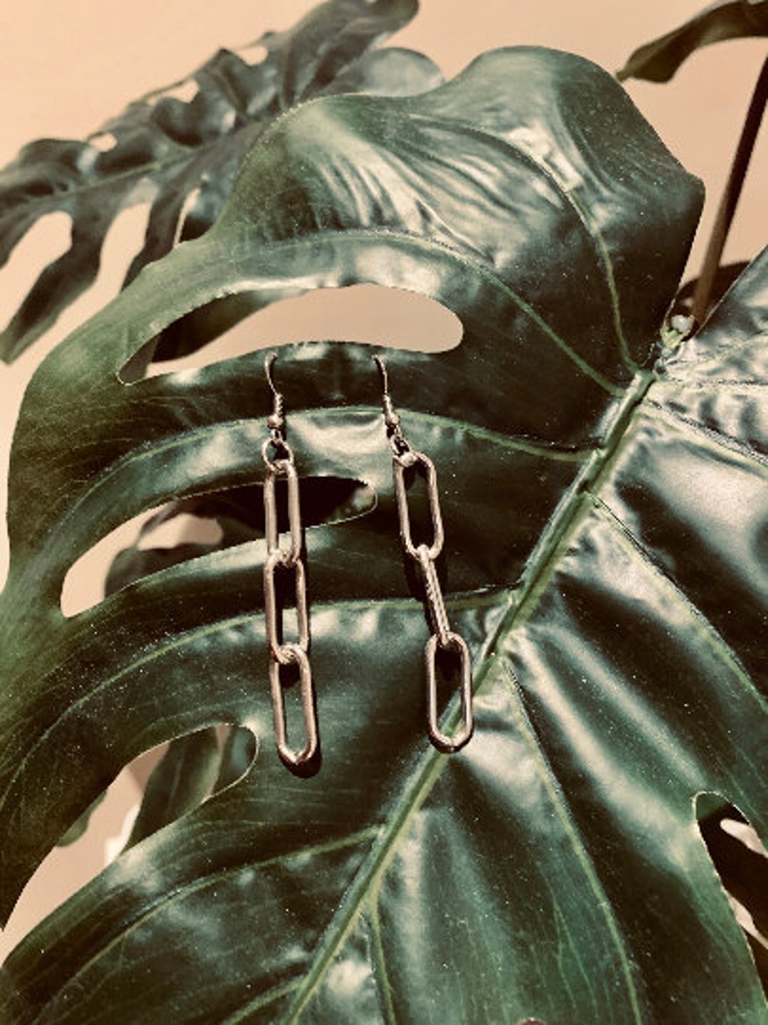 Modern Aesthetic Goth Grunge Eboy Silver Chain and Hand Cuff Earrings ...