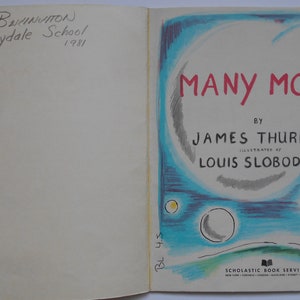 Many Moons by James Thurber - Scholastic Paperback Children's Book 1971 ...