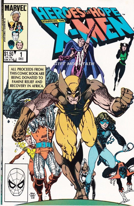 Vintage Marvel Comic Book X-men Heroes of Hope for Famine | Etsy