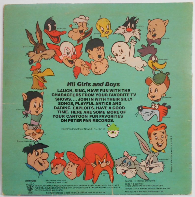Popeye the Sailor Man 33 RPM Vinyl LP Record * Peter Pan Records 1976 ...