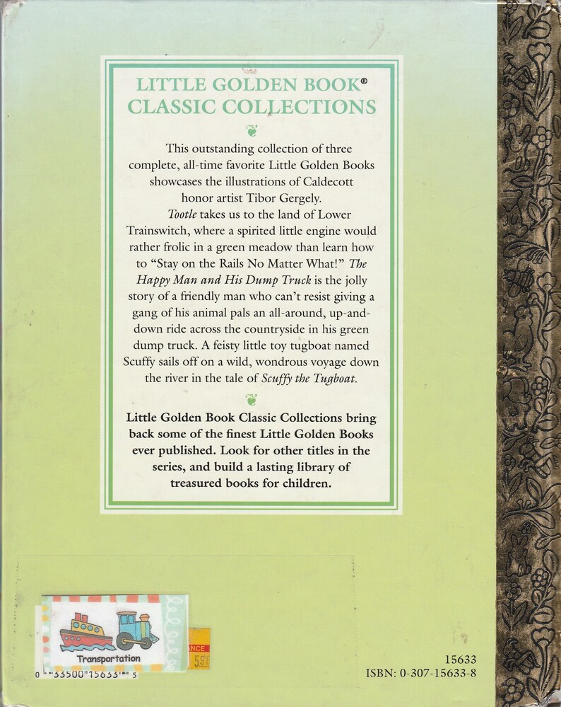 Little Golden Book Three Tales Tootles, the Happy Man and His Dump ...