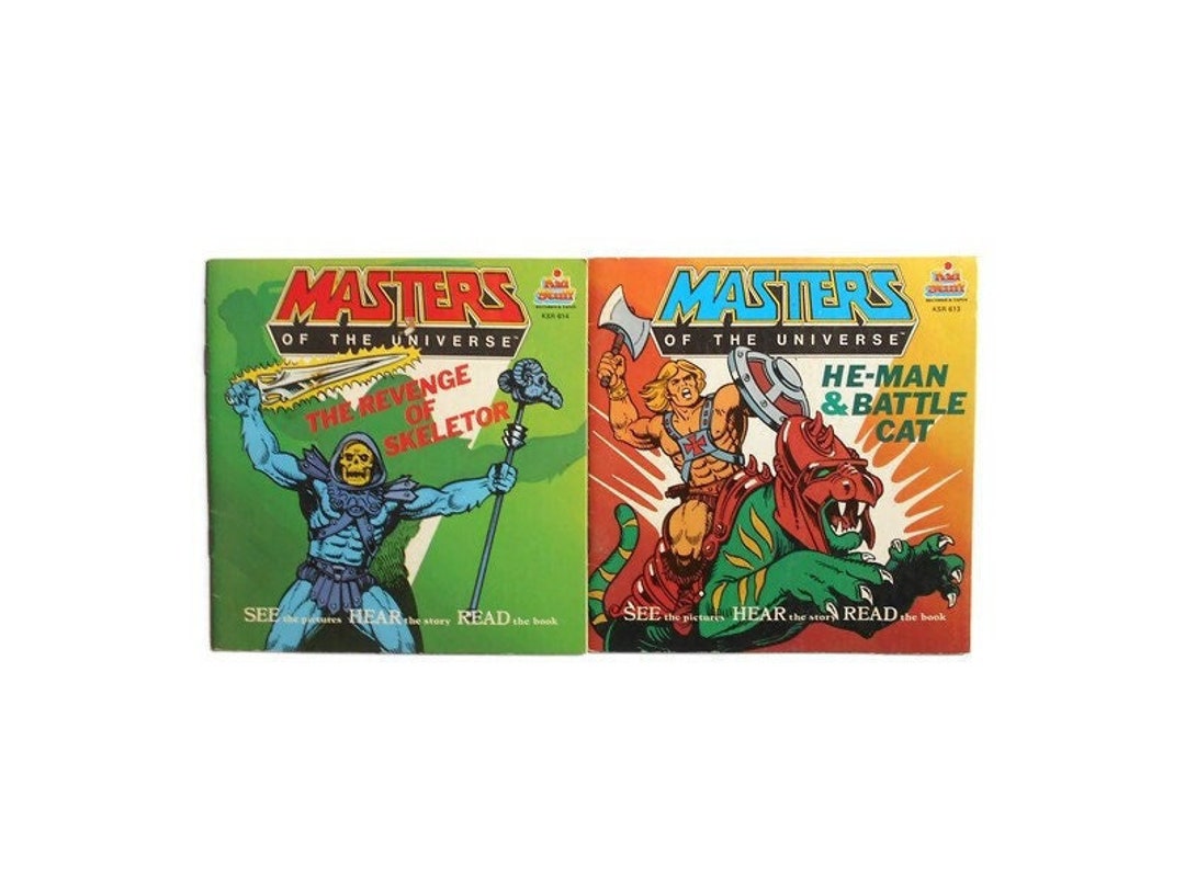 2 Master's of the Universe, He-man Books no Records Coloring Books Soft ...