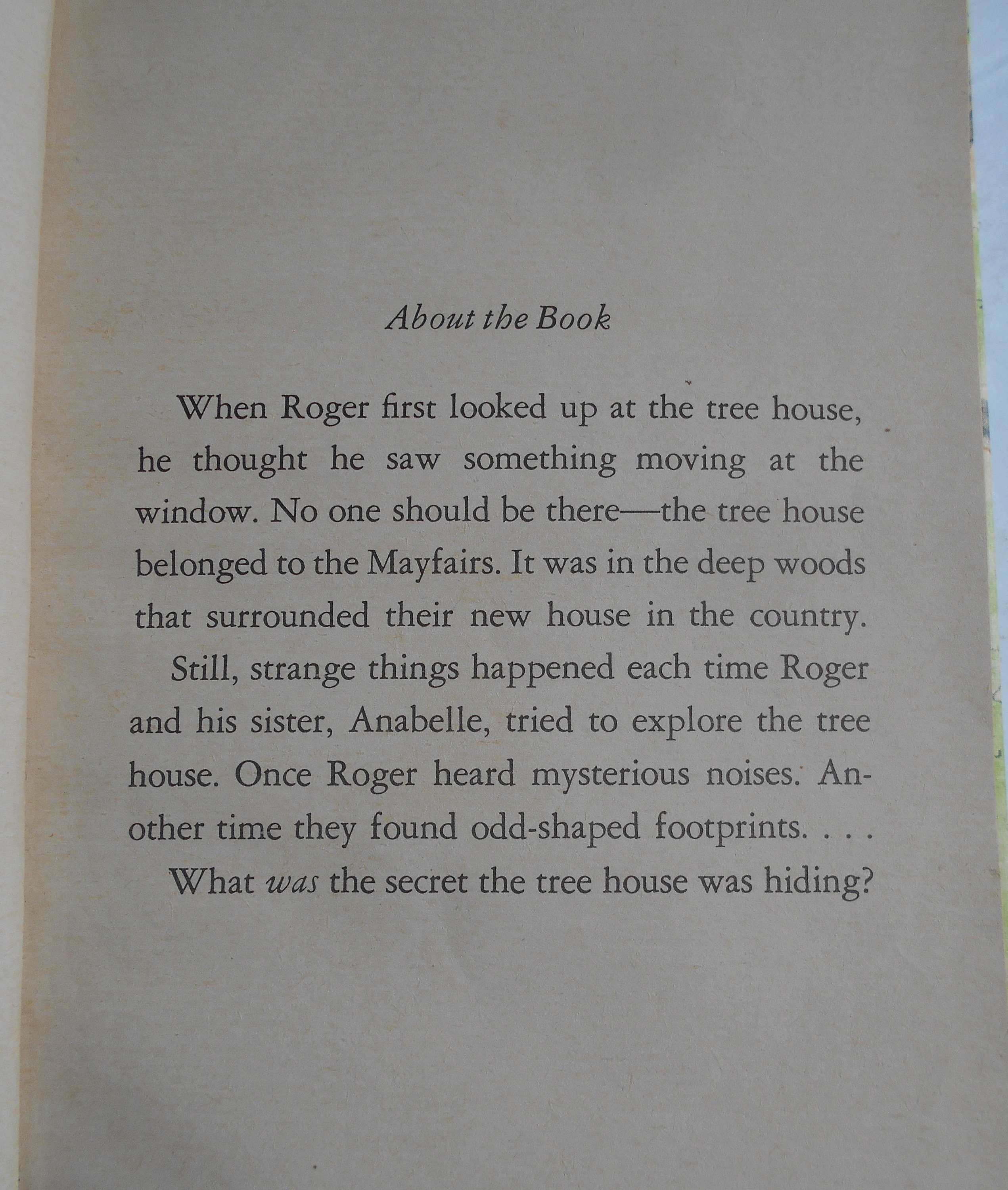 The Tree House Mystery by Carol Beach York Weekly Reader Book 1973 ...