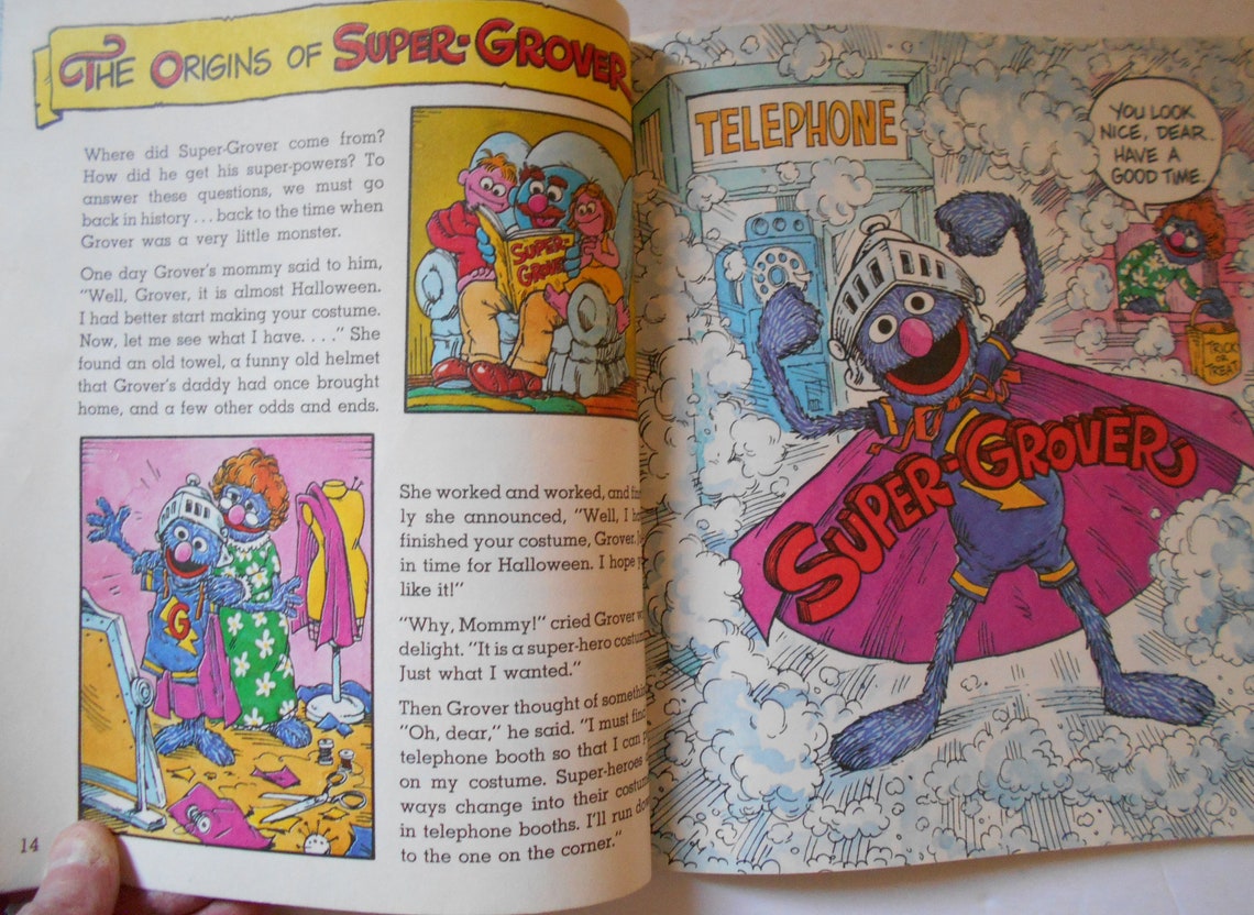 The Exciting Adventures of Super Grover by Emily Kingsley | Etsy