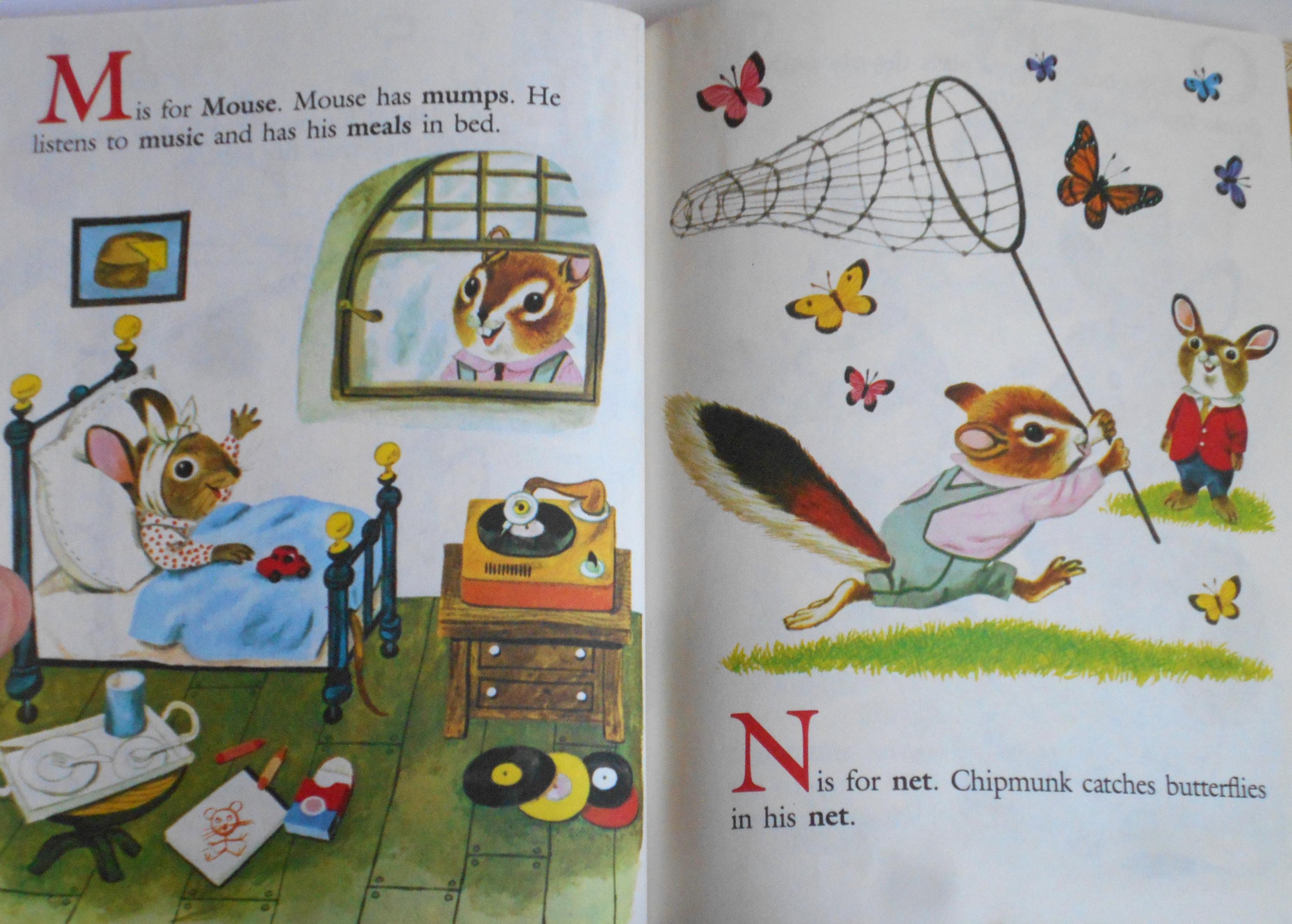 Two Richard Scarry Little Golden Books: Chipmunk's Abcs and the ...