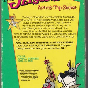 VHS Tapes - Hanna Barbera Super Stars - the Jetsons: Astro's Top Secret ...