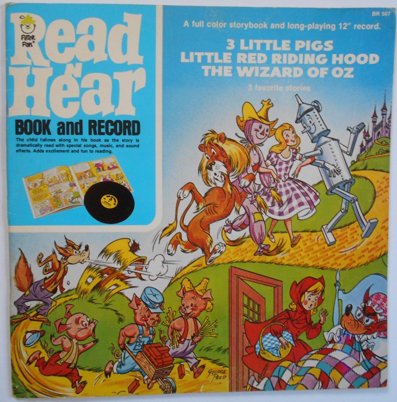 LP Record, With 16 Page Storybook: 3 Little Pigs, Little Red Riding ...