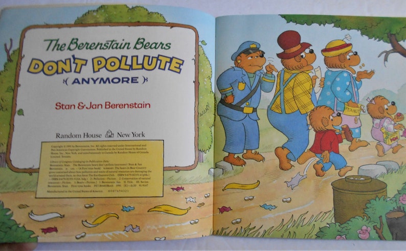 4 Berenstain Bears Paperback Books: Don't Pollute - Etsy