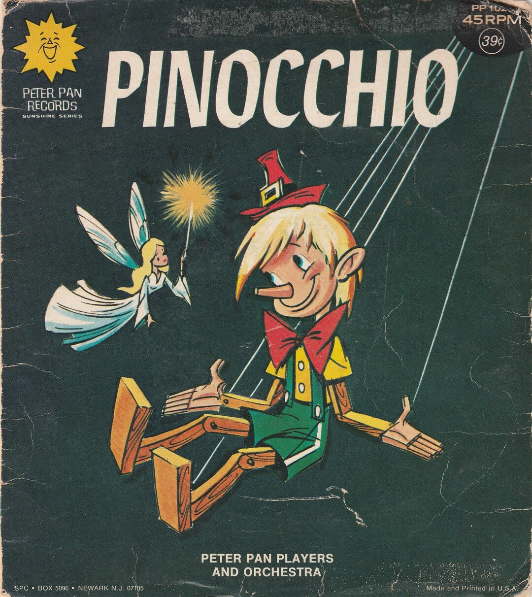 Pinocchio Story Record Peter Pan Records 1971 - Etsy