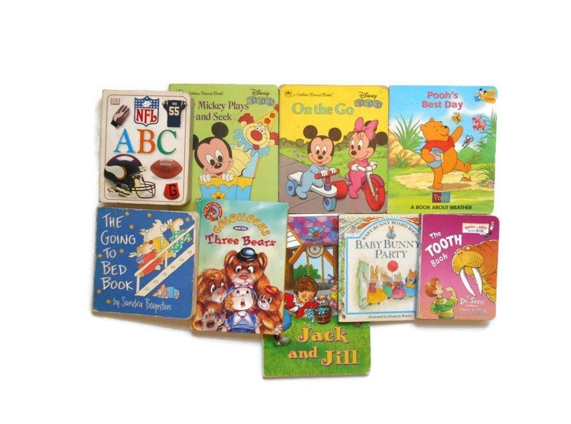 3 Pound Lot of Board Books: Winnie the Pooh, NFL, Baby Mickey, Dr ...