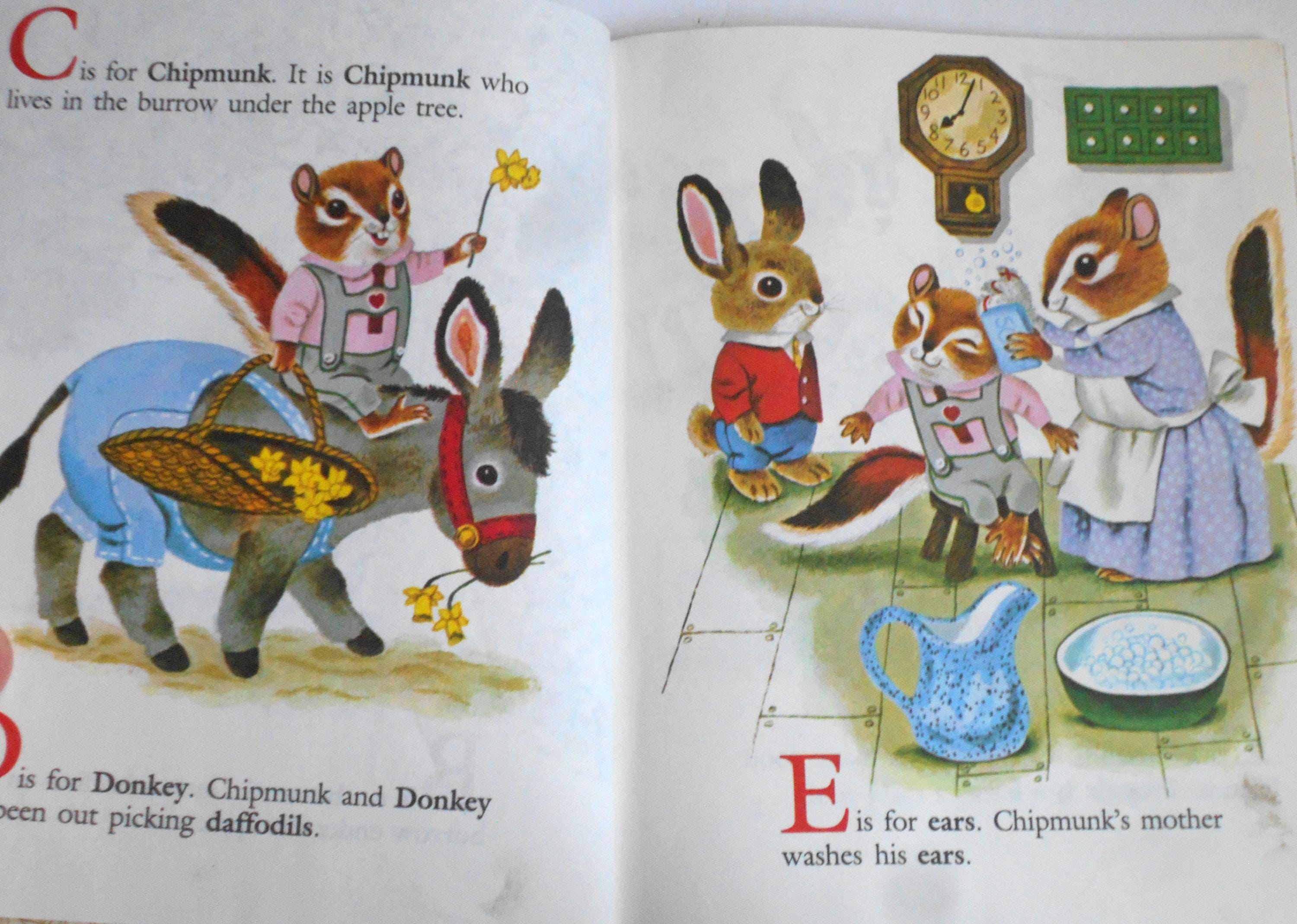 Two Richard Scarry Little Golden Books: Chipmunk's Abcs and the ...
