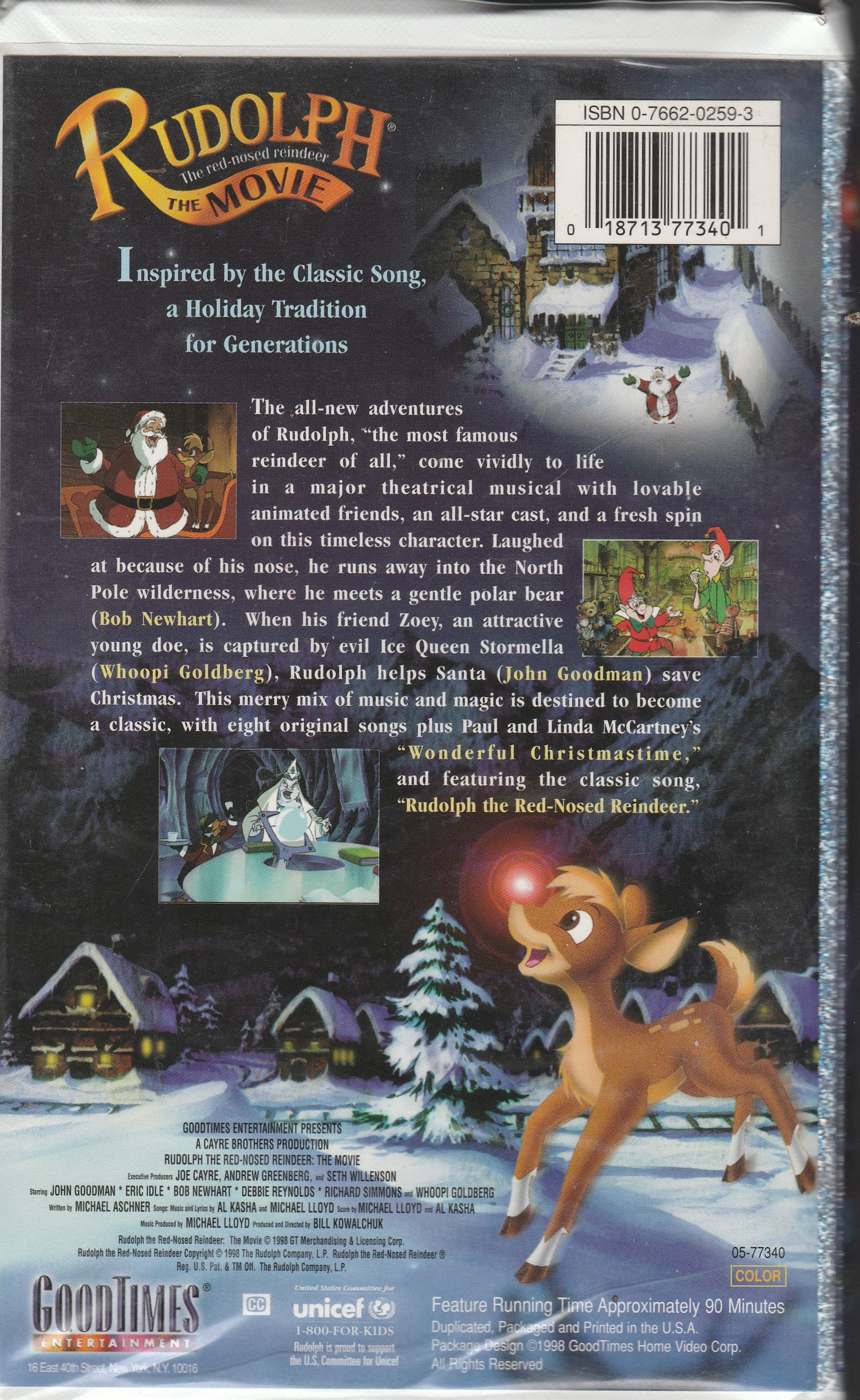 VHS Rudolph the Red-nosed Reindeer the Movie - Animated Musical - VHS ...