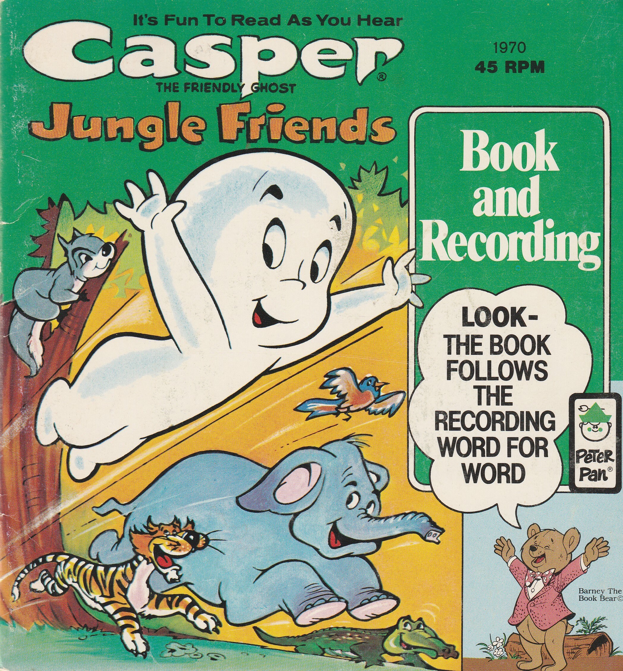 Casper, Jungle Friends Book and Record Set Peter Pan Records 1973 - Etsy