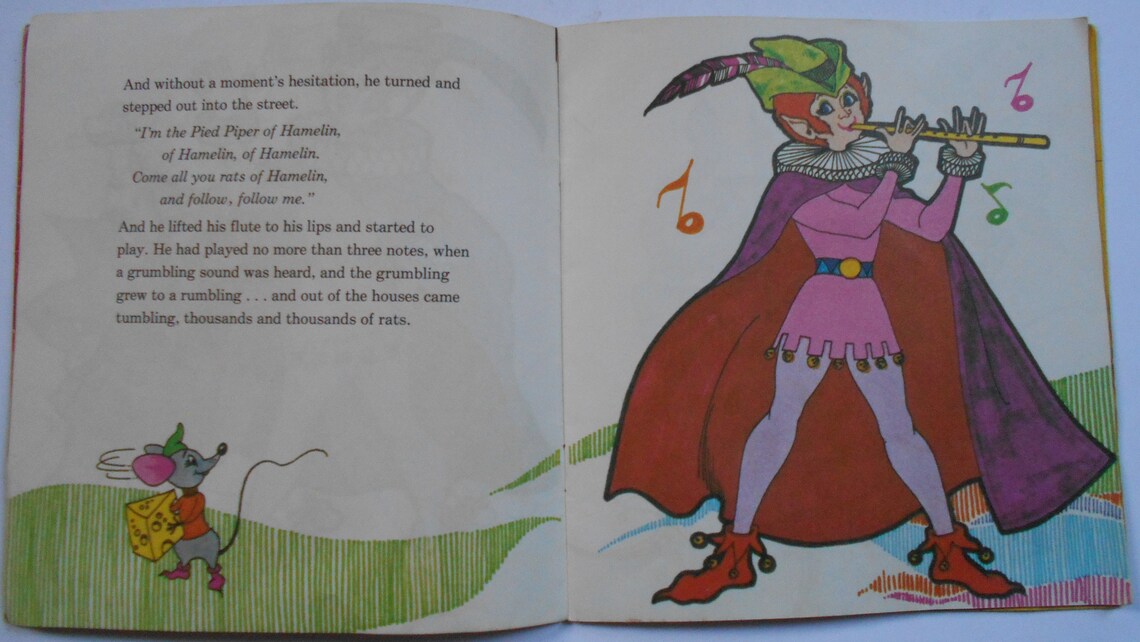 The Pied Piper of Hamelin Book and Record Set Peter Pan - Etsy