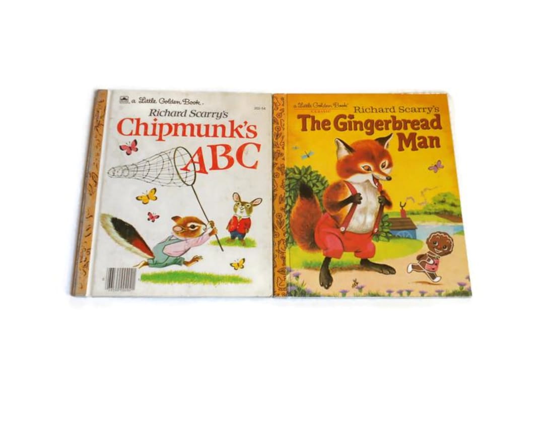 Two Richard Scarry Little Golden Books: Chipmunk's Abcs and the ...