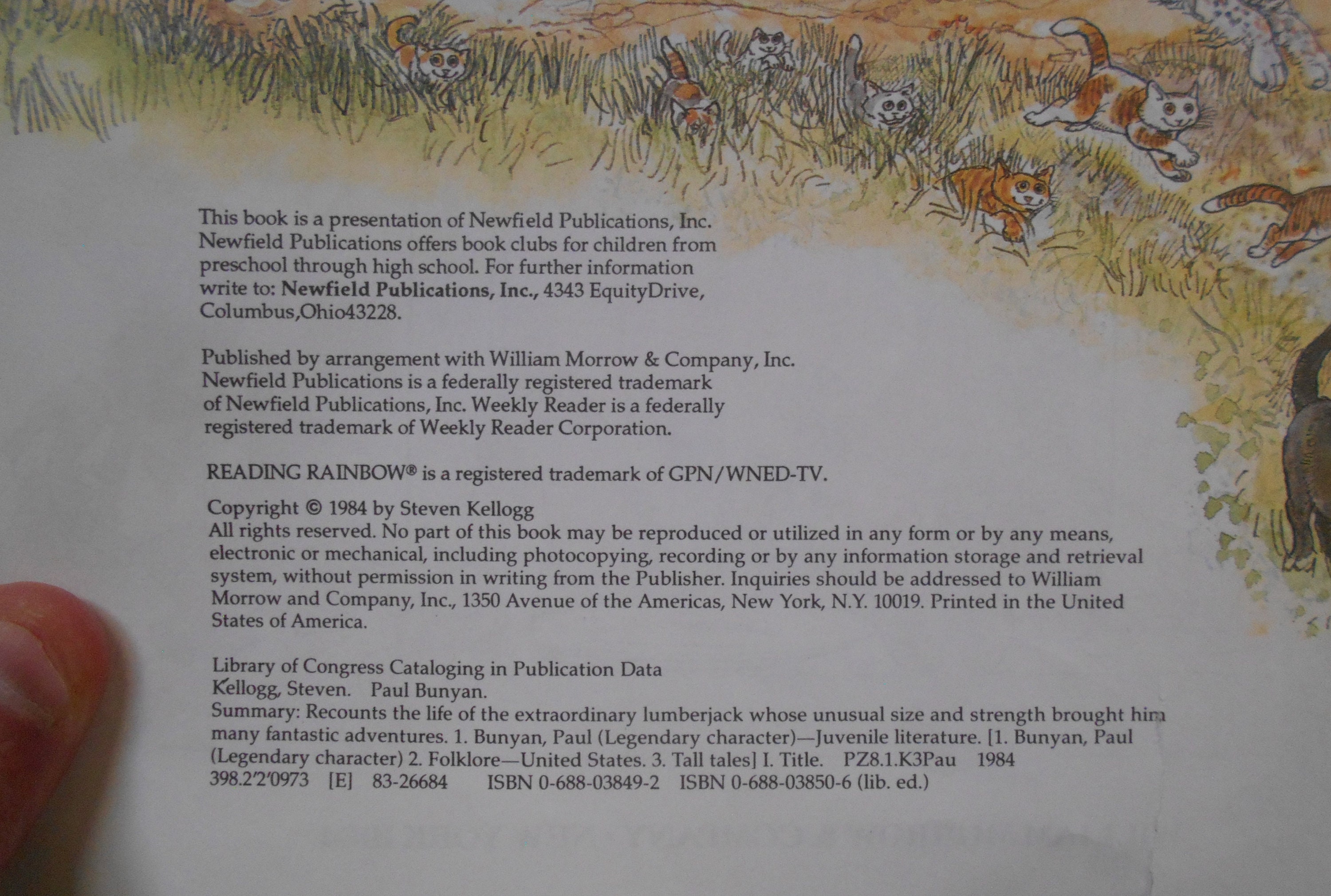 Paul Bunyan by Steven Kellogg - Reading Rainbow Book - A Weekly Reader ...