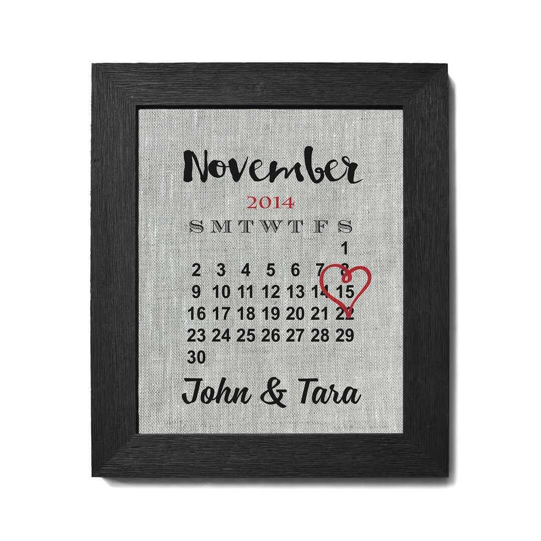12th Linen Anniversary Gift, Calendar - Etsy