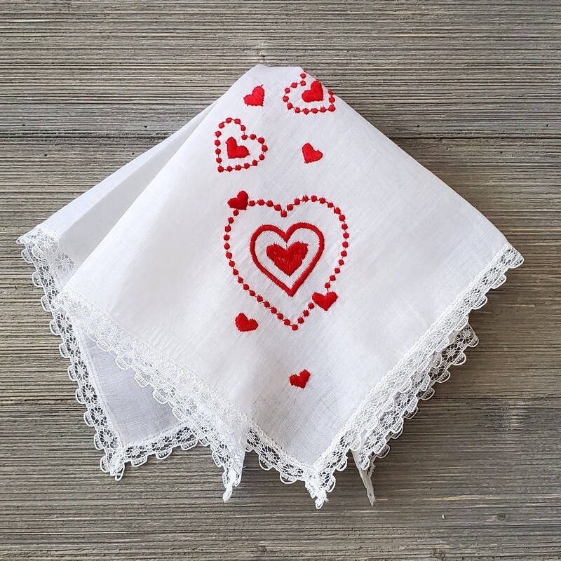 Valentine Handkerchief - Etsy