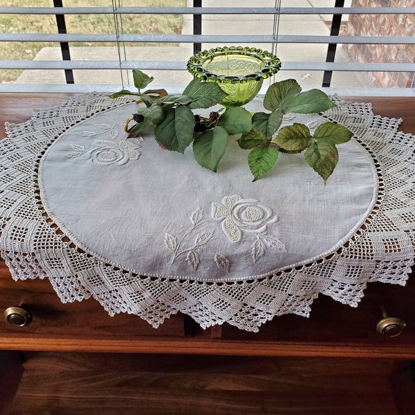 Embroidered Doily - Etsy