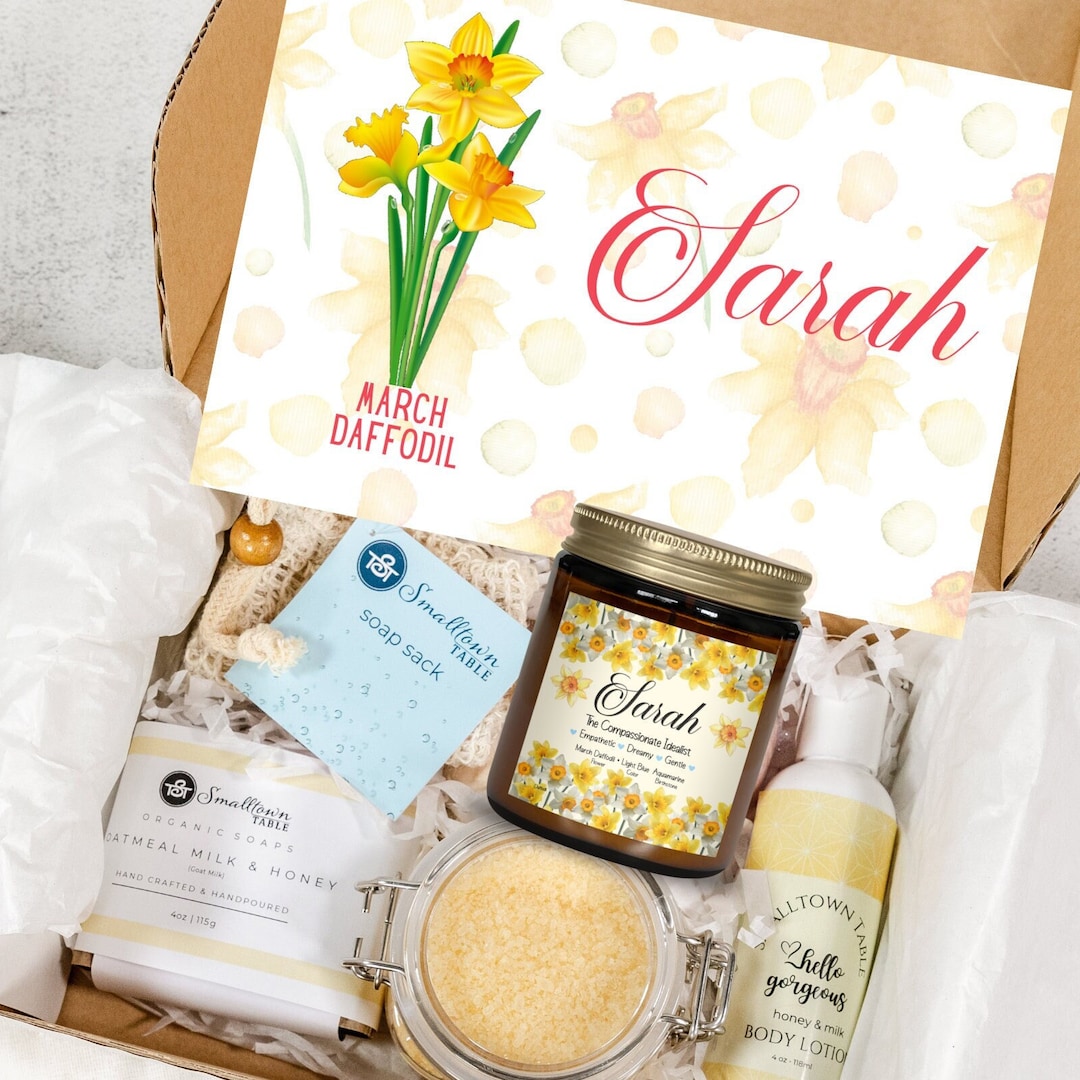 Birth Flower Gift, Birthday Month Flower Gift, Self Care Package for ...