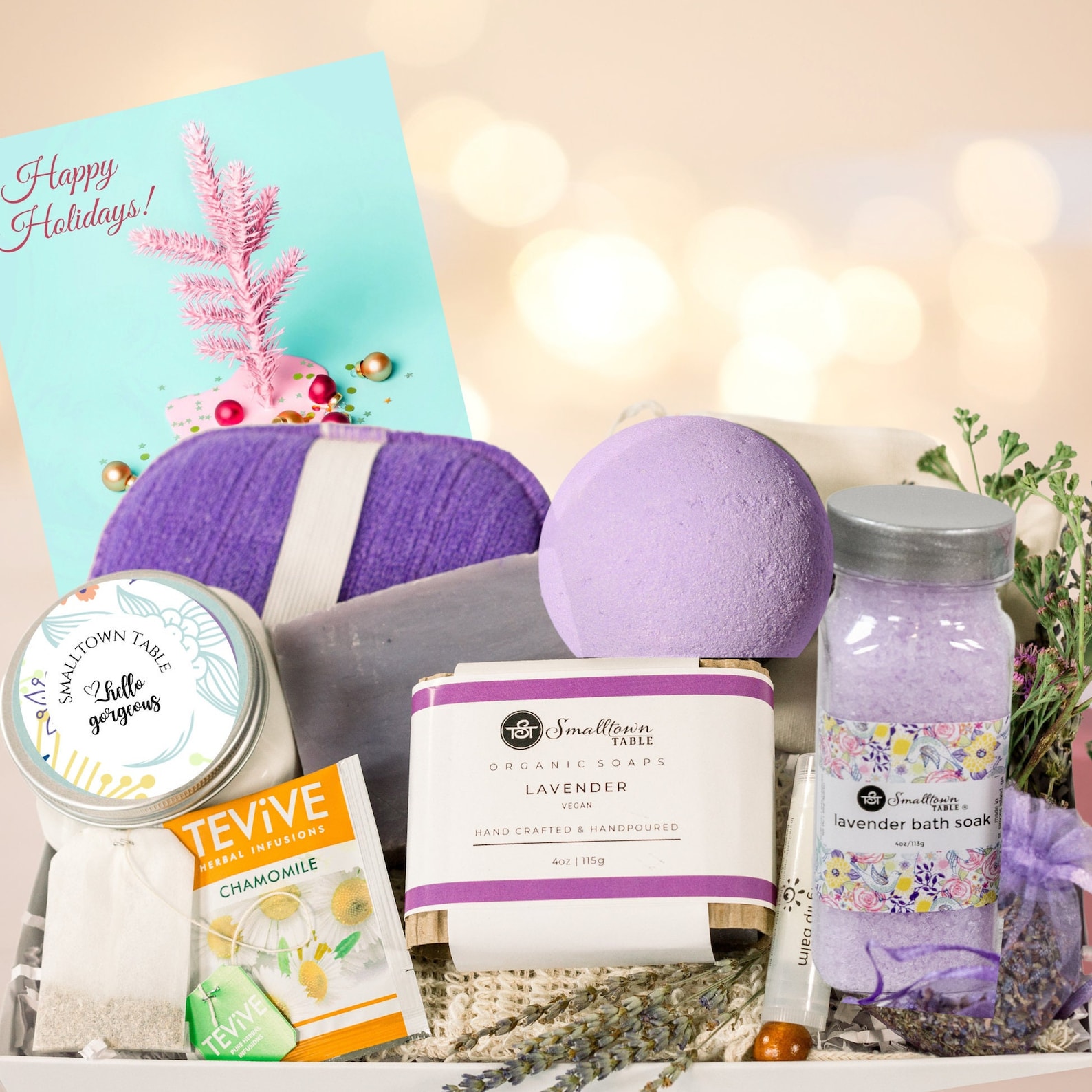 Lavender Spa Gift Set, Hygge Christmas Gift, Self Care Kit Relaxation ...