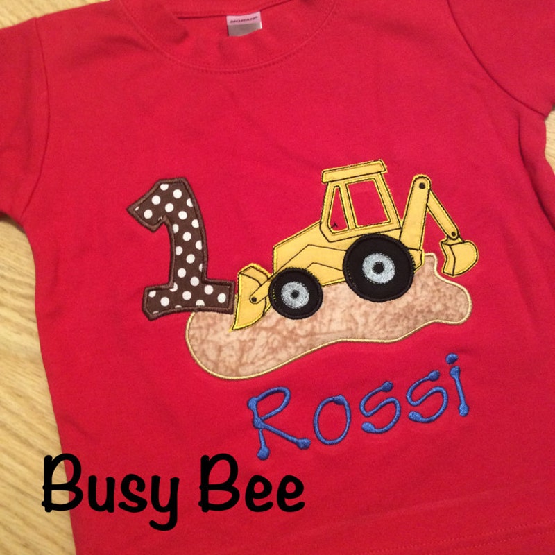 Backhoe Applique - Etsy