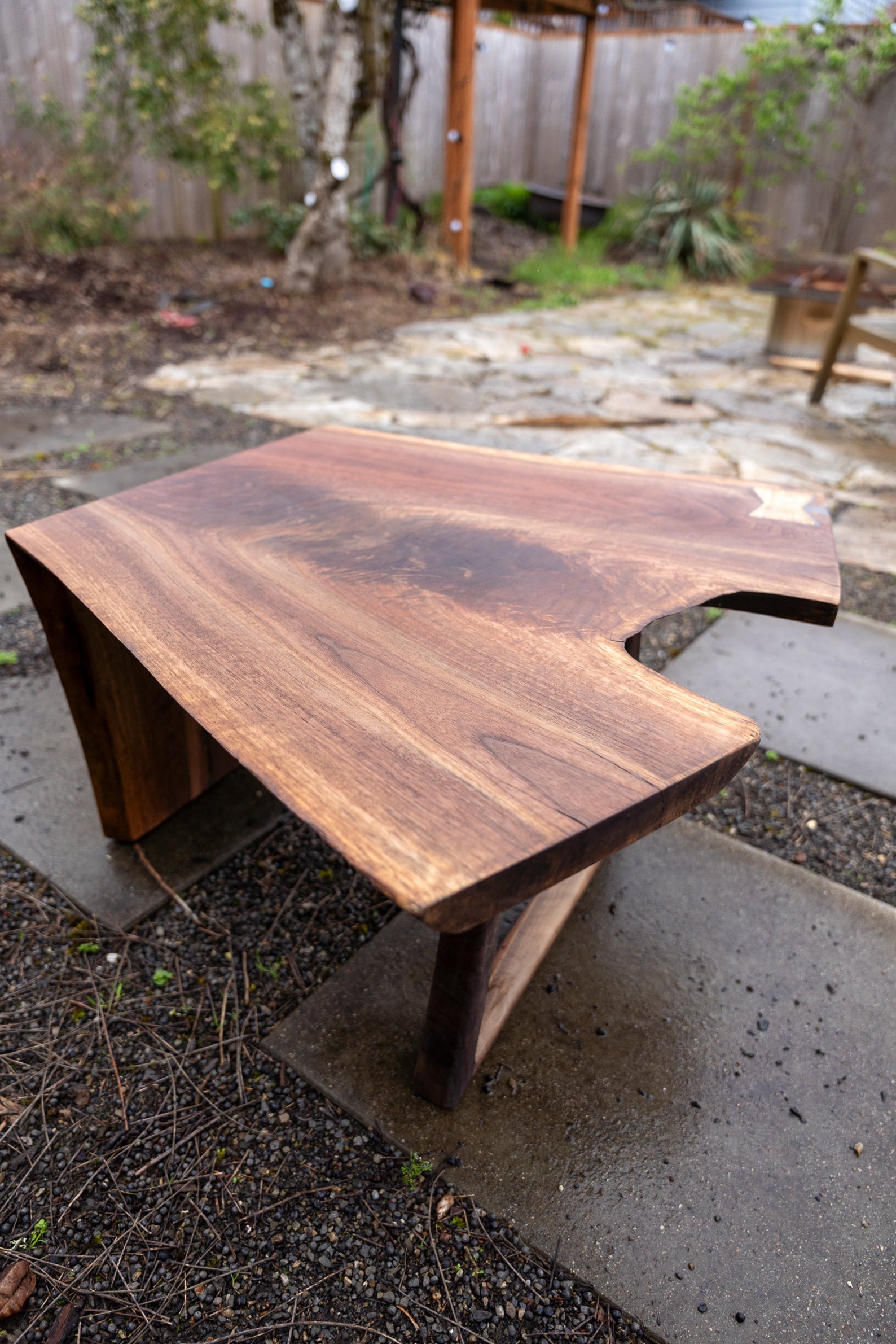 Black Walnut Crotch Waterfall Coffee Table - Etsy