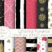 Paris Themed Digital Paper Pack in Classic Pink, Gold and Black ...
