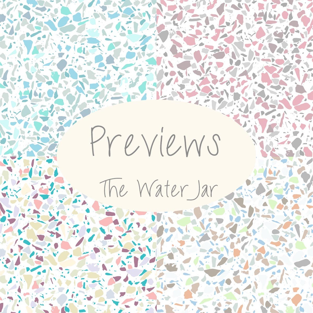 Seamless Terrazzo Digital Paper Pack in Pastel, Pastel Terrazzo Designs ...