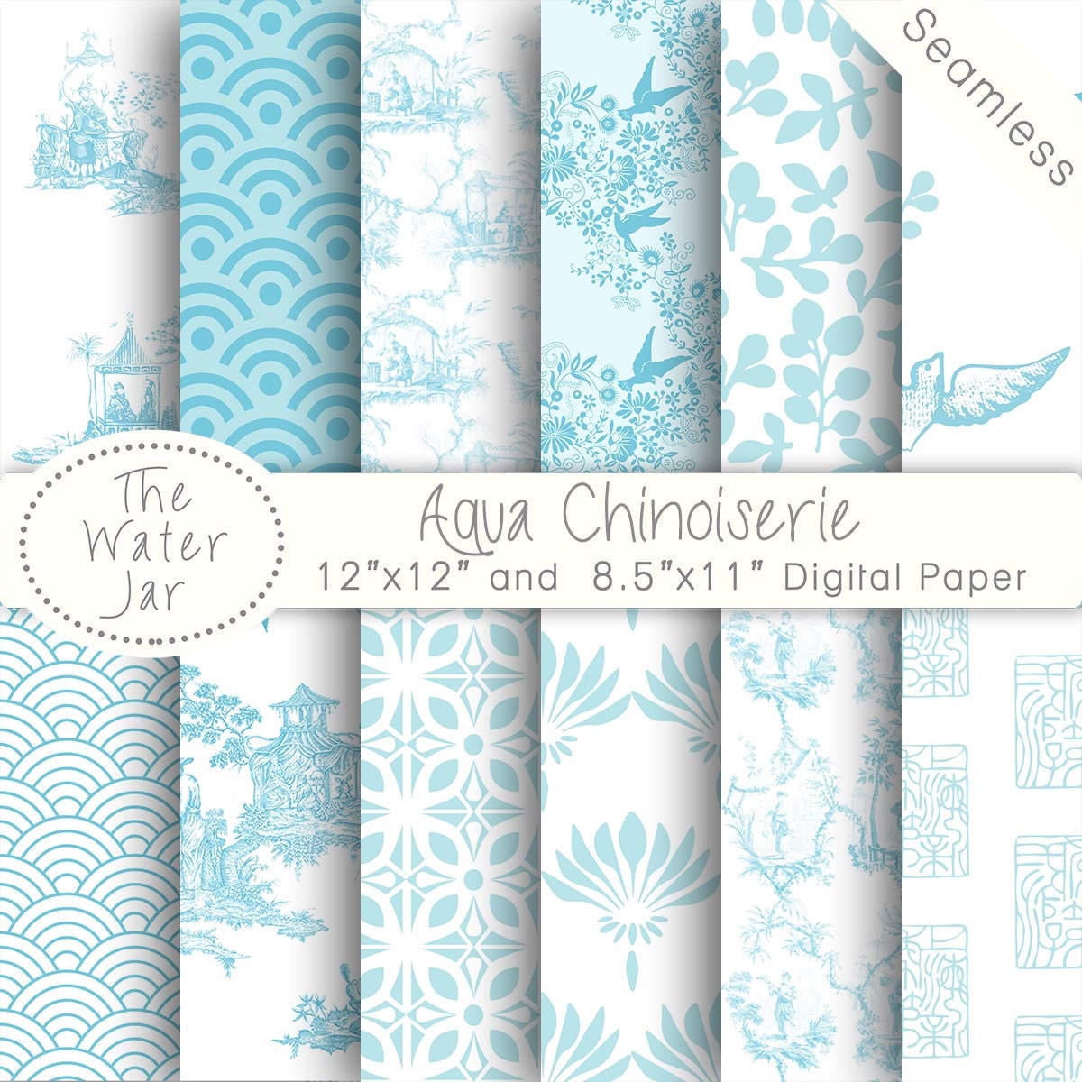 Digital Chinoiserie Scrapbooking Paper Pack, Scrapbook Wallpaper With ...