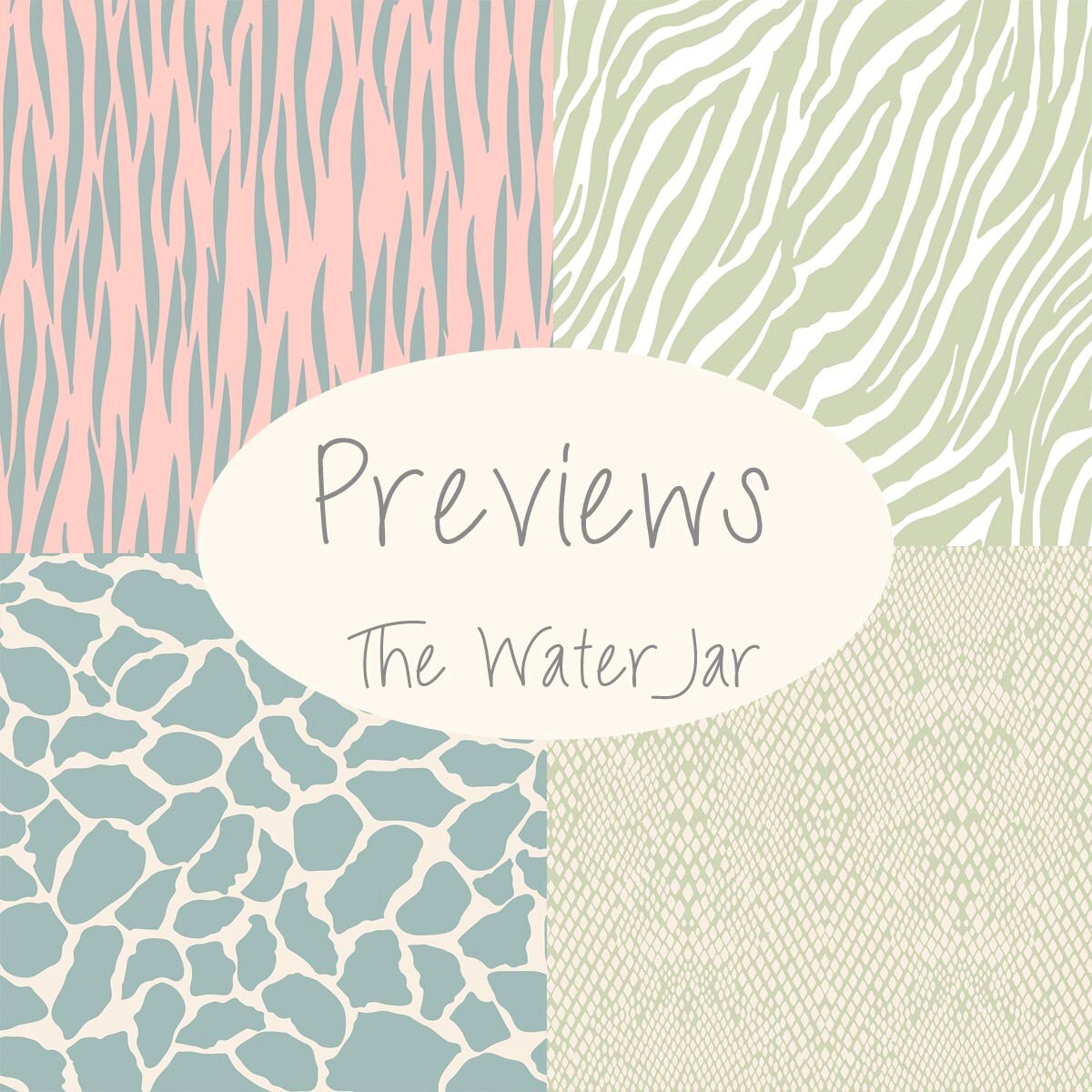 Pastel Animal Print Digital Paper Pack Animal Print Digital - Etsy