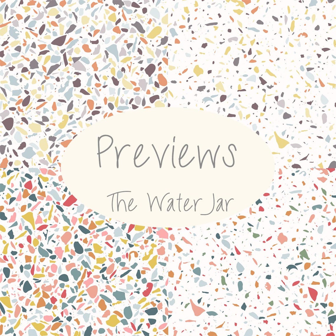 Colorful Terrazzo Digital Wallpaper, Digital Terrazzo Designs, Italian ...